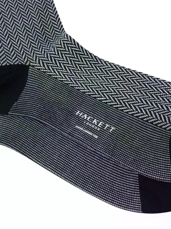 HACKETT LONDON Herringbone-jacquard Socks