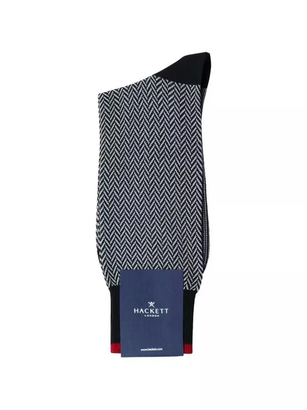 HACKETT LONDON Herringbone-jacquard Socks
