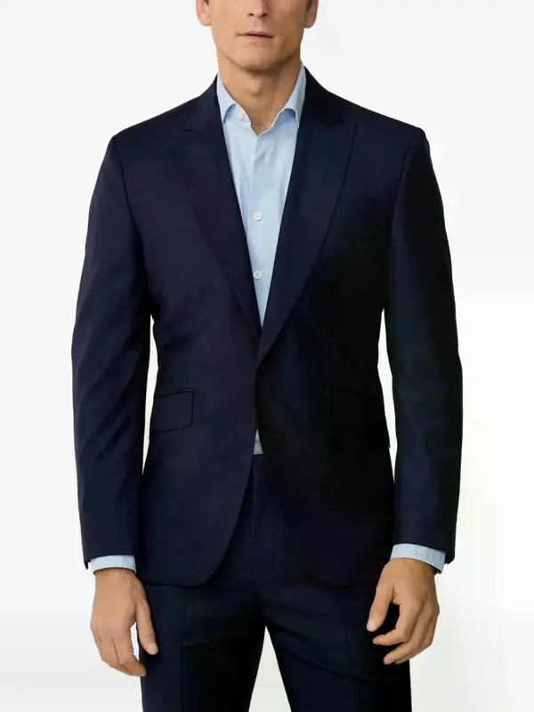 HACKETT LONDON Peak-lapel Twill Suit