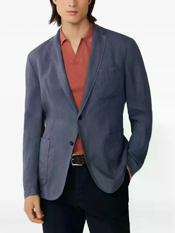 HACKETT LONDON Notch-lapel Patch-pocket Blazer