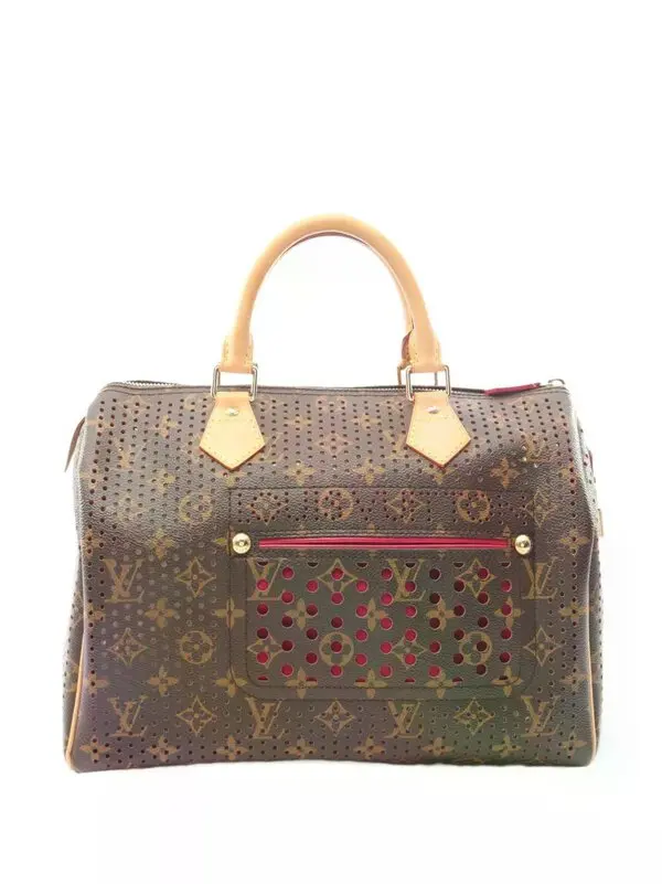LOUIS VUITTON Speedy 30 Monogram Perforated Handbag - Brown