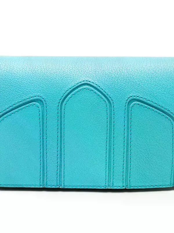 DELAGE Grained Leather Cross Body Bag With Chain Strap