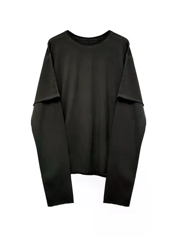 SAN263-1 Layered-sleeve Embroidered T-shirt