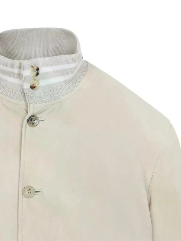Ralph Lauren Purple Label Suede Bomber Jacket