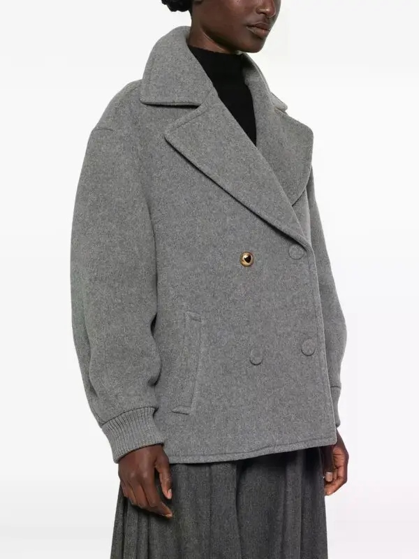 Moschino Double-breasted Heart-motif Wool Jacket