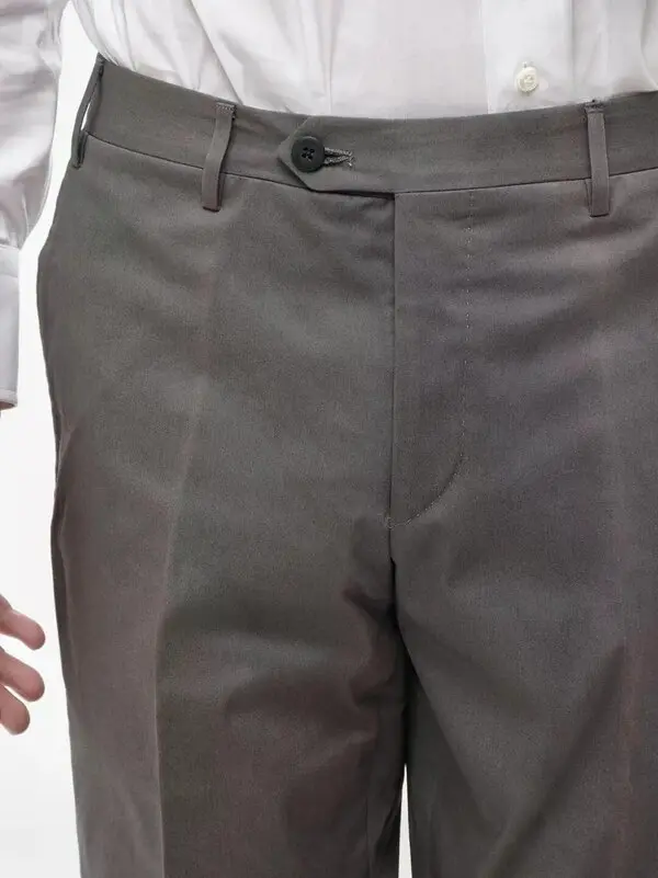 Corneliani Belt-loop Pressed-crease Trousers - Grey