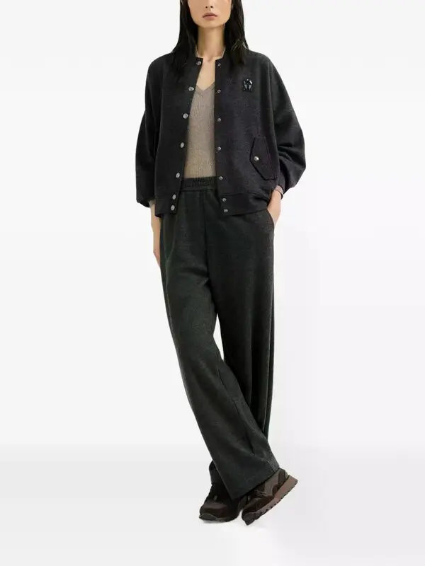 Brunello Cucinelli Cashmere Interlock Track Trousers
