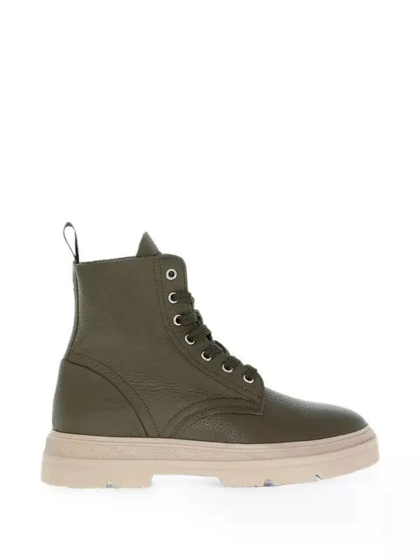 Woolrich Hammered Leather Ankle Boots