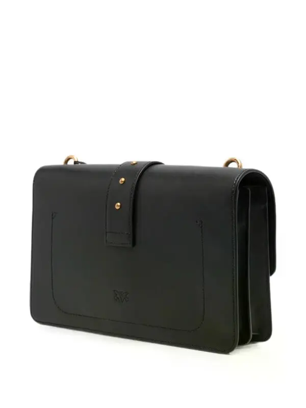 Pinko Love Birds Studded Leather Shoulder Bag