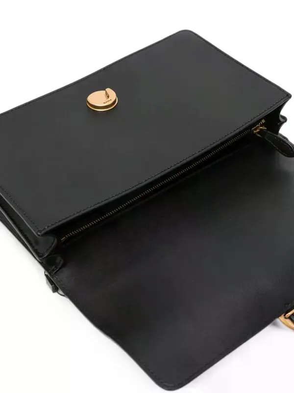 Pinko Love Birds Studded Leather Shoulder Bag
