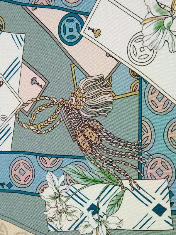 Shanghai Tang A Winning Hand Silk Foulard