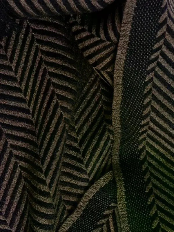 Giorgio Armani Herringbone-pattern Wool Scarf