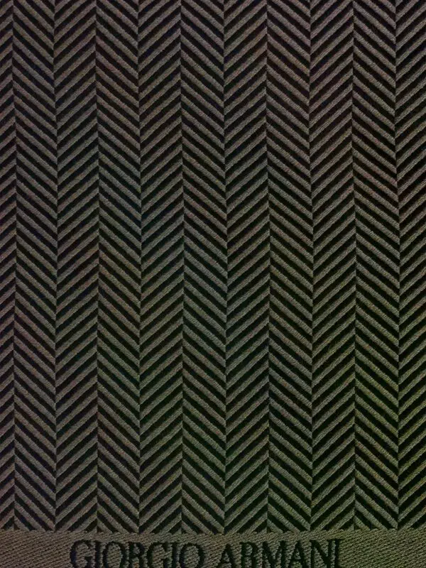 Giorgio Armani Herringbone-pattern Wool Scarf