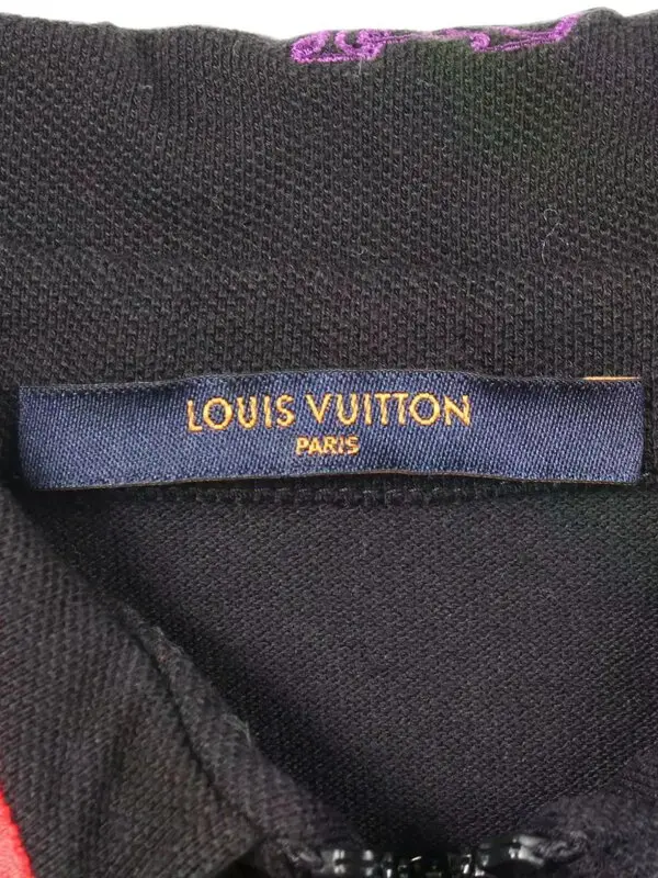 LOUIS VUITTON 2010s Logo-embroidered Polo Shirt