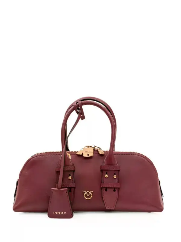 Pinko Buckle-detail Leather Bowling Bag
