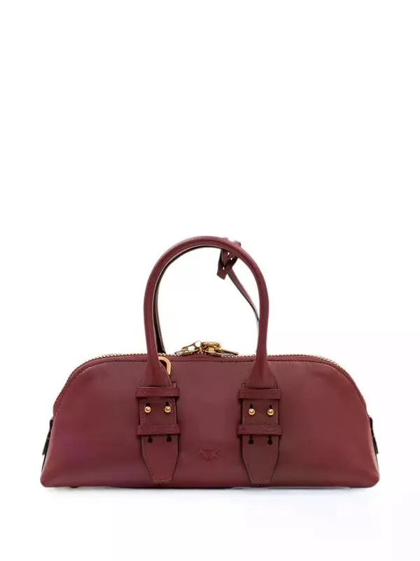 Pinko Buckle-detail Leather Bowling Bag
