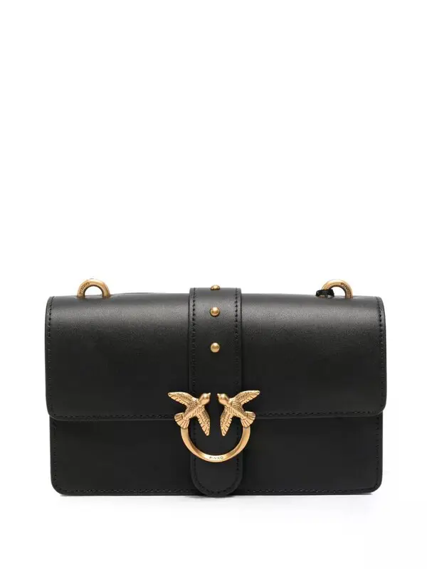 Pinko Love Birds Buckle Shoulder Bag - Black