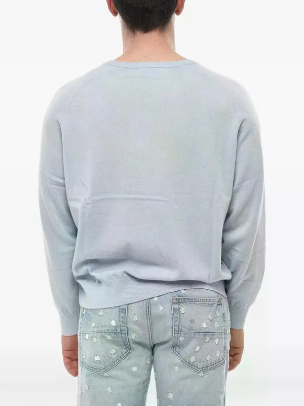 DUNST Logo-embroidered V-neck Sweater