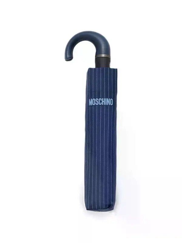 Moschino Pinstripe-print Logo-print Umbrella