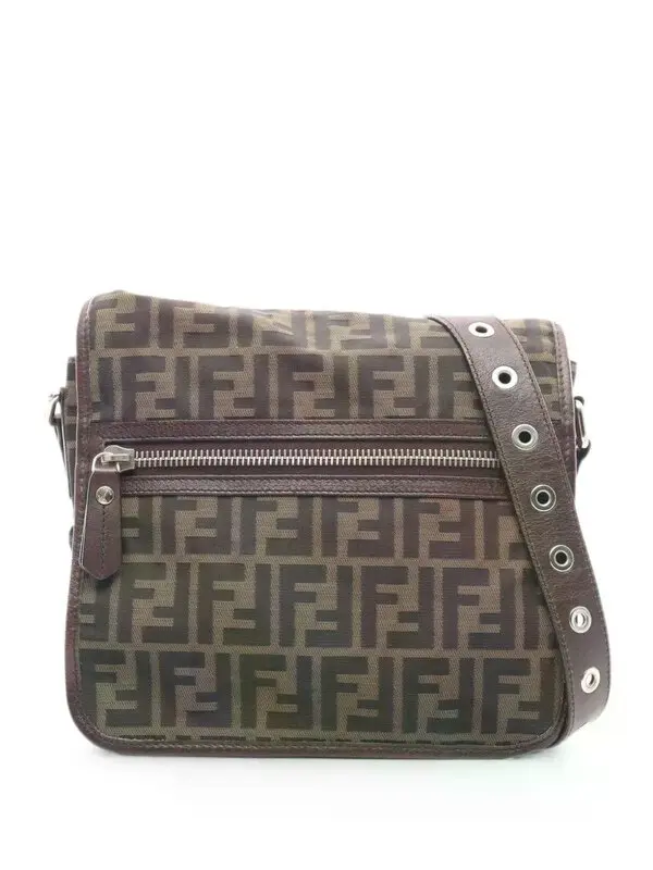 Fendi 2000s Zucca Shoulder Bag - Brown