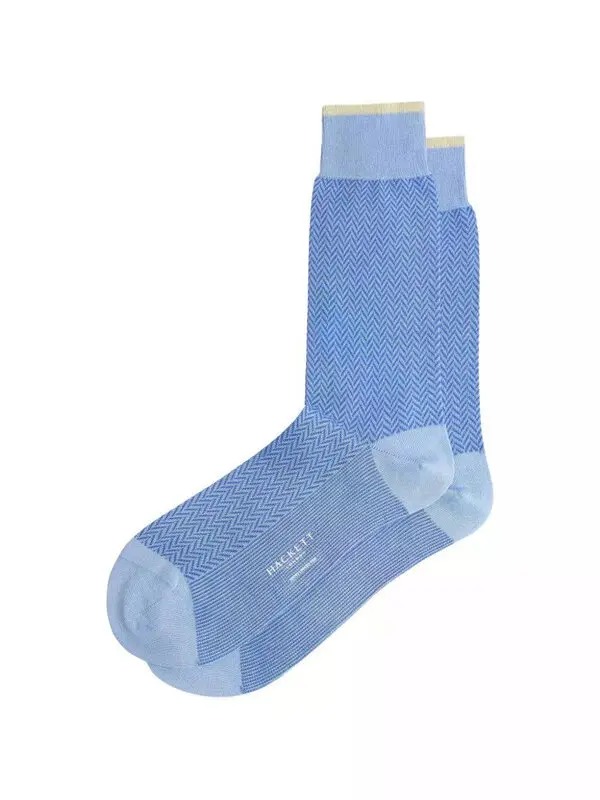 HACKETT LONDON Herringbone Patterned Dress Socks