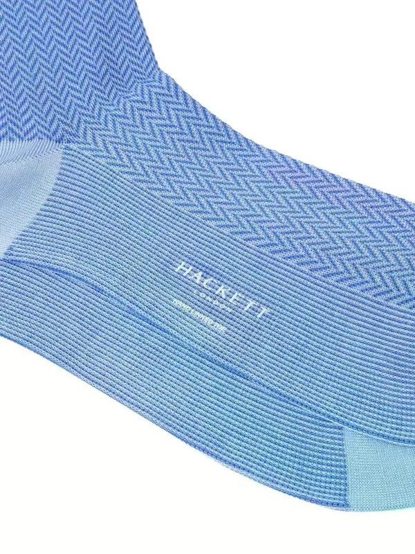 HACKETT LONDON Herringbone Patterned Dress Socks