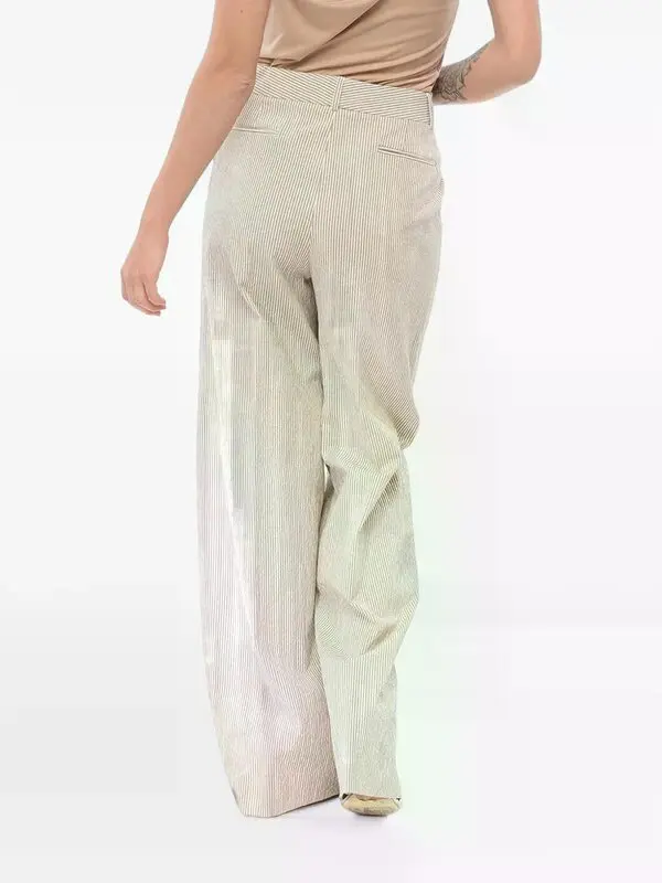 QL2 QUELLEDUE Striped Wide-leg Trousers