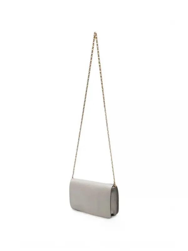 DELAGE Leather Cross Body Bag - Grey