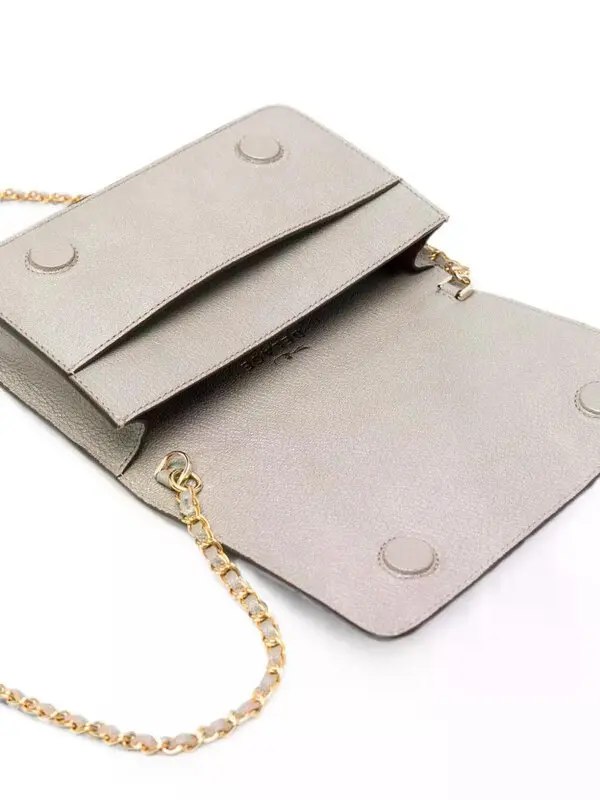 DELAGE Leather Cross Body Bag - Grey