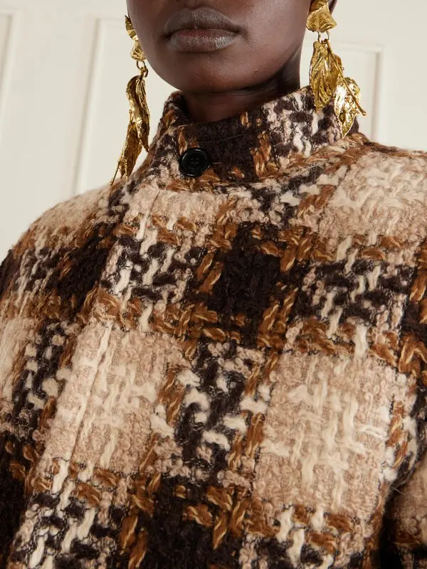Saint Laurent Checked Wool-blend Tweed Jacket