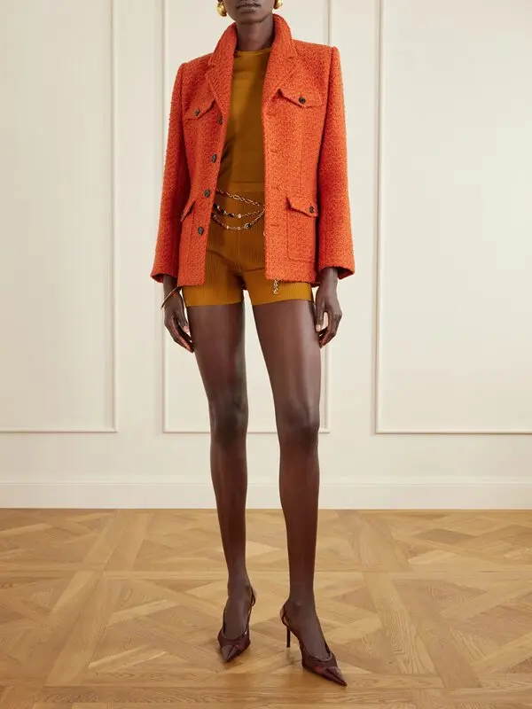 Saint Laurent Wool-blend Tweed Blazer