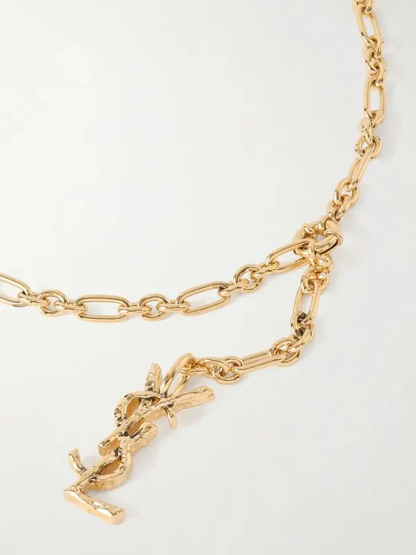 Saint Laurent Cassandre Enamel Necklace