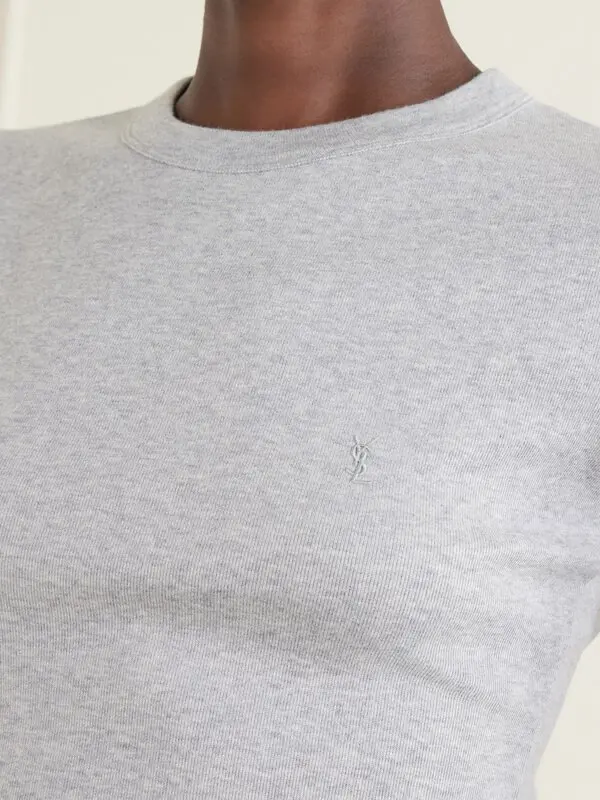 Saint Laurent Cropped Jersey T-shirt