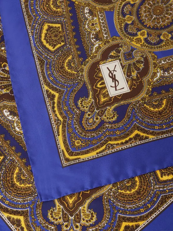 Saint Laurent Paisley-print Silk-twill Scarf - Multi
