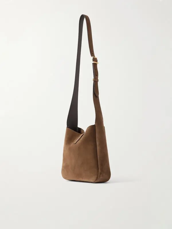 Saint Laurent Le 5 À 7 Suede Shoulder Bag - Green