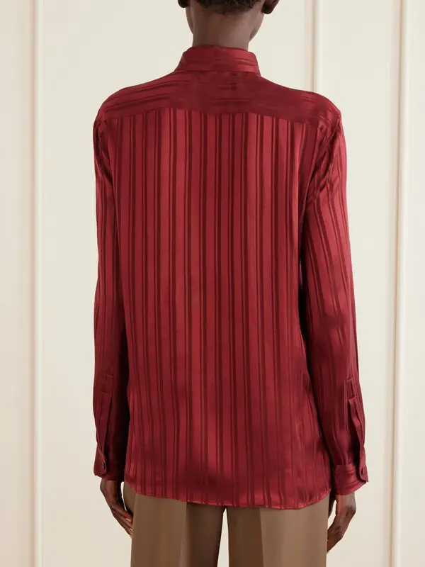 Saint Laurent Striped Silk Blouse