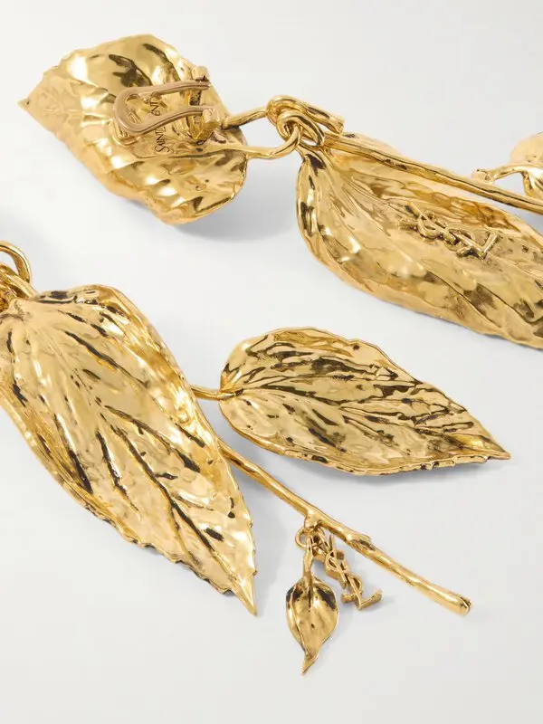 Saint Laurent Feuilles -tone Earrings