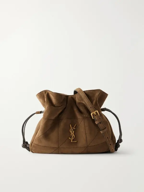 Saint Laurent Jamie Quilted Suede Shoulder Bag