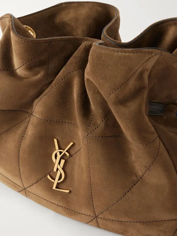 Saint Laurent Jamie Quilted Suede Shoulder Bag