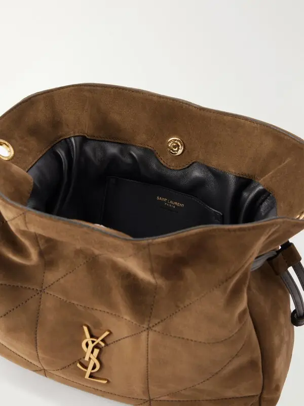 Saint Laurent Jamie Quilted Suede Shoulder Bag
