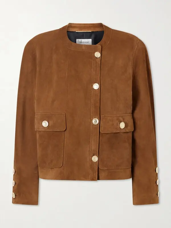 Saint Laurent Paneled Suede Jacket