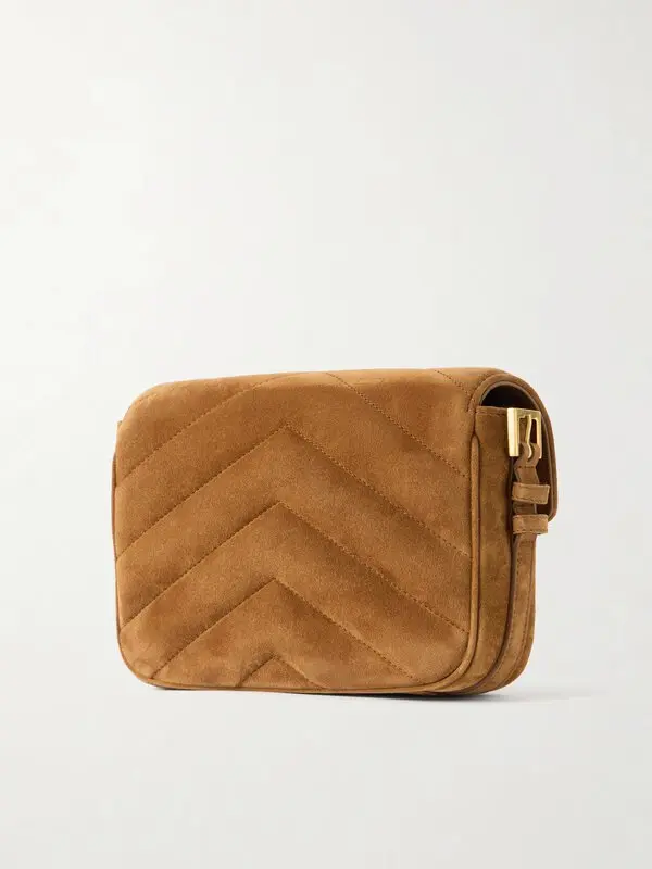 Saint Laurent Loulou Cassandre Suede Shoulder Bag