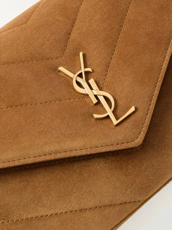 Saint Laurent Loulou Cassandre Suede Shoulder Bag