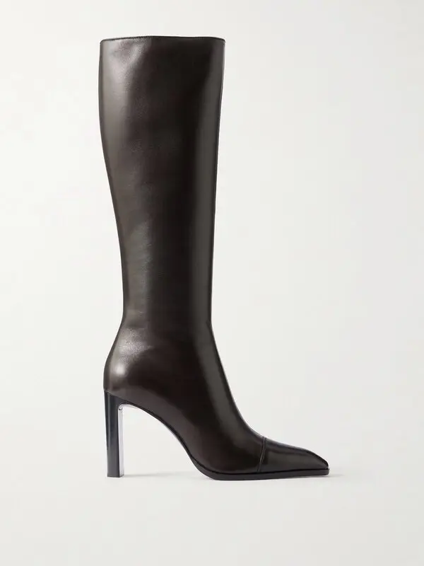 Saint Laurent Venetia Leather Knee Boots