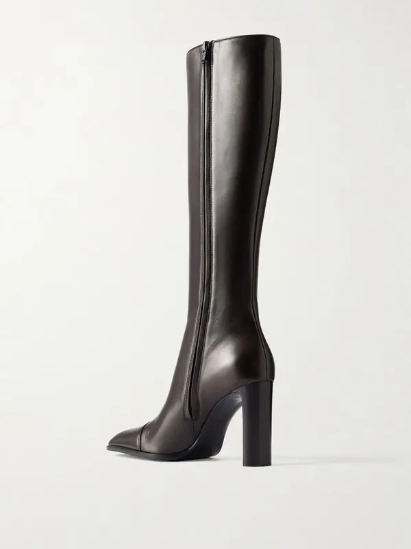 Saint Laurent Venetia Leather Knee Boots