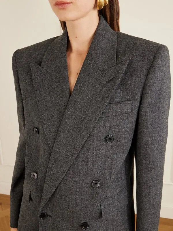 Saint Laurent Wool Double-breasted Blazer