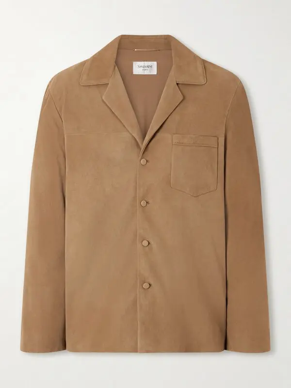 Saint Laurent Suede Pajama-inspired Shirt