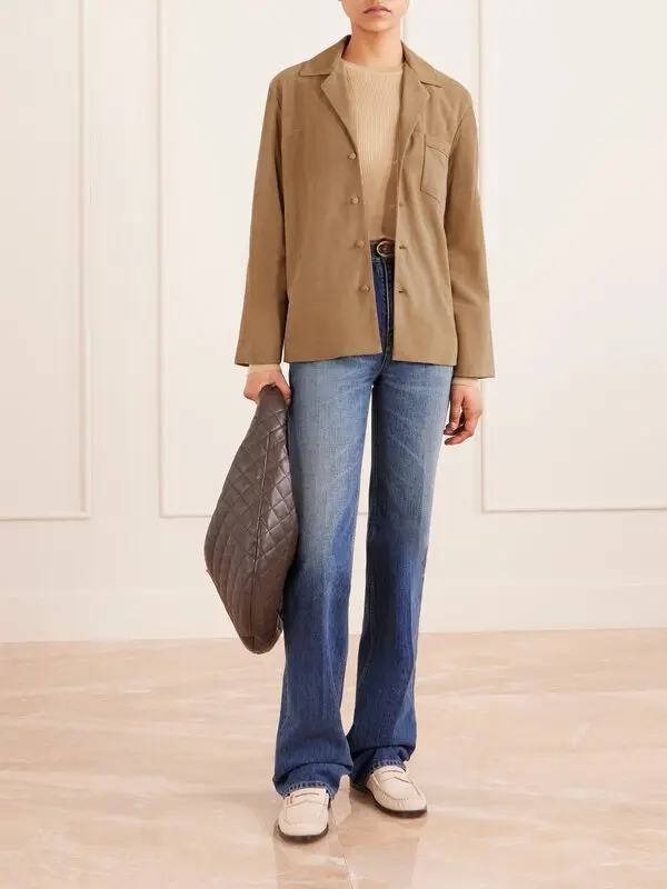 Saint Laurent Suede Pajama-inspired Shirt