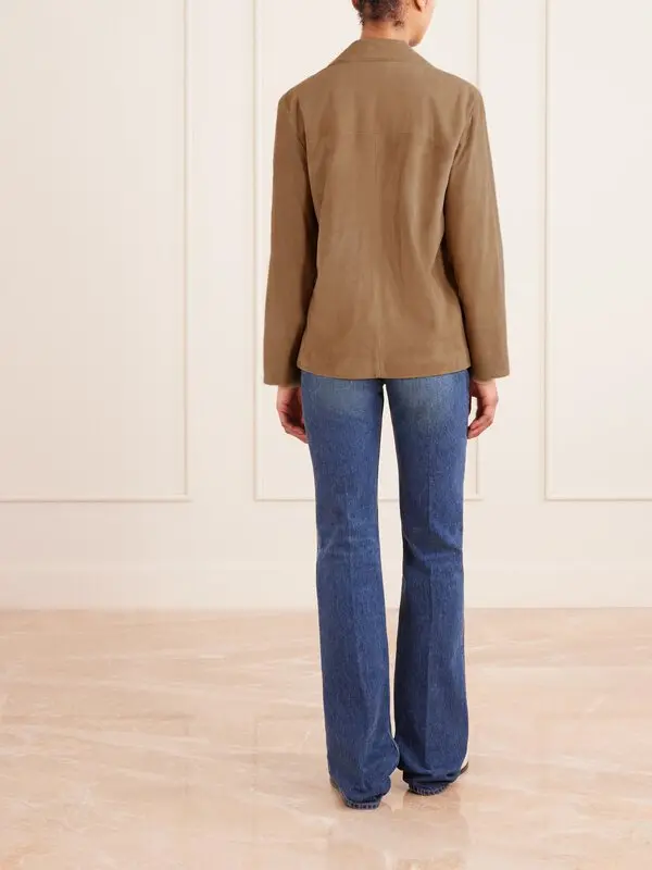 Saint Laurent Suede Pajama-inspired Shirt