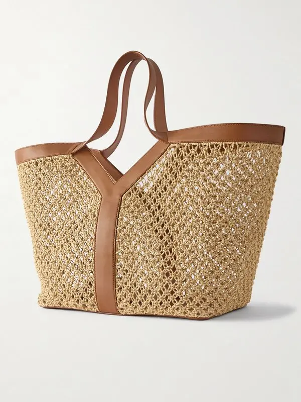 Saint Laurent Loulou Raffia Tote